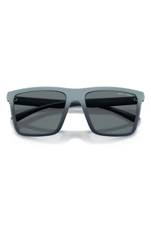 Armani Exchange 57mm Square Sunglasses - Matte Blue/dark Blue