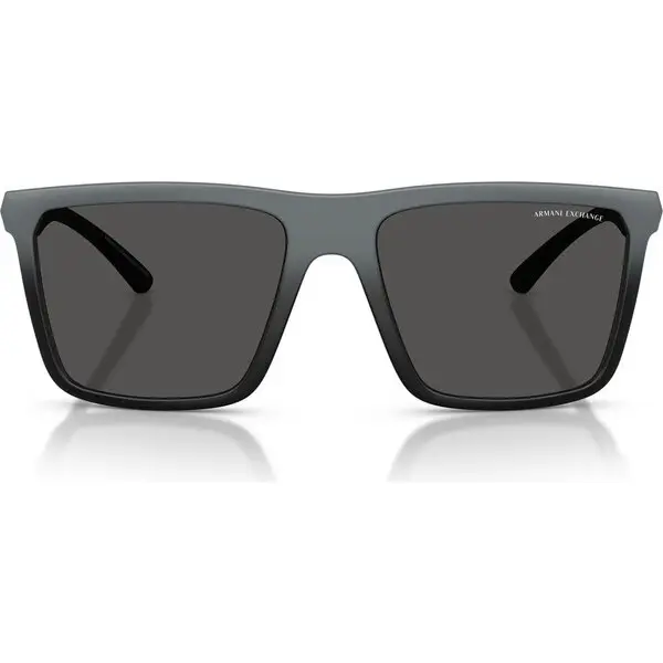Armani Exchange 57mm Square Sunglasses - Matte Grey Black/dark Grey