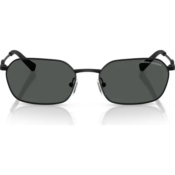 Armani Exchange 54mm Irregular Sunglasses - Matte Black/dark Grey