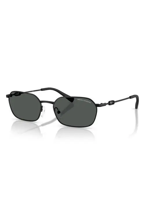 Armani Exchange 54mm Irregular Sunglasses - Matte Black/dark Grey