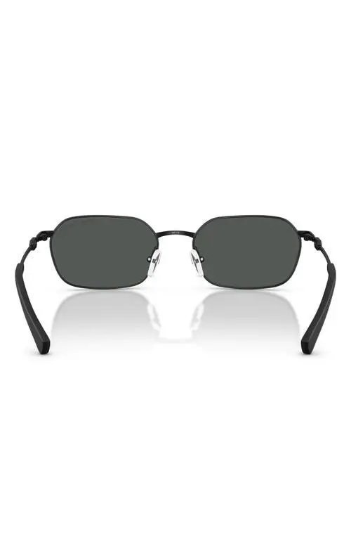 Armani Exchange 54mm Irregular Sunglasses - Matte Black/dark Grey