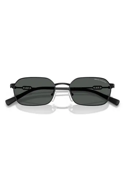 Armani Exchange 54mm Irregular Sunglasses - Matte Black/dark Grey