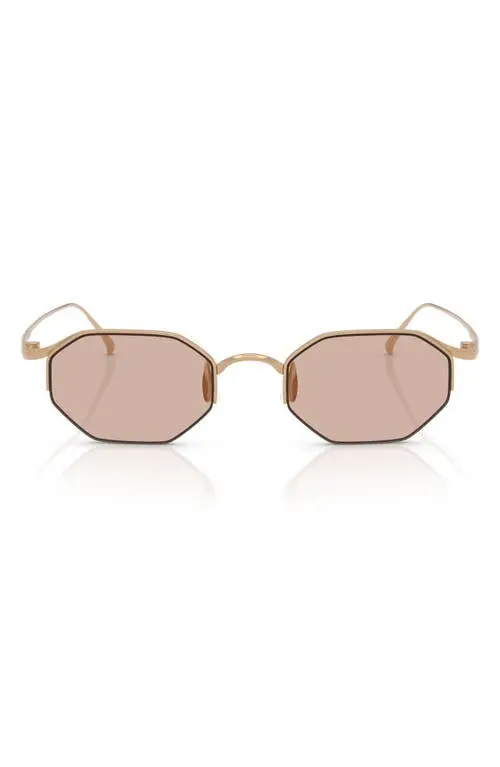 Armani Exchange Octagon Sunglasses - Matte Gold/light Brown
