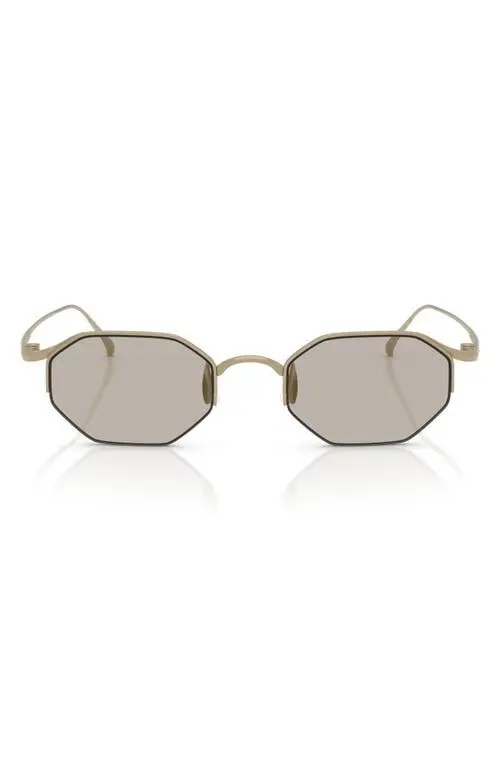 Armani Exchange Octagon Sunglasses - Matte Soft Gold/light Brown