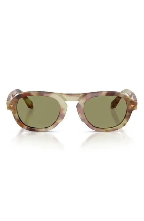 Armani Exchange 49mm Pillow Sunglasses - Brown Mint Tortoise/green