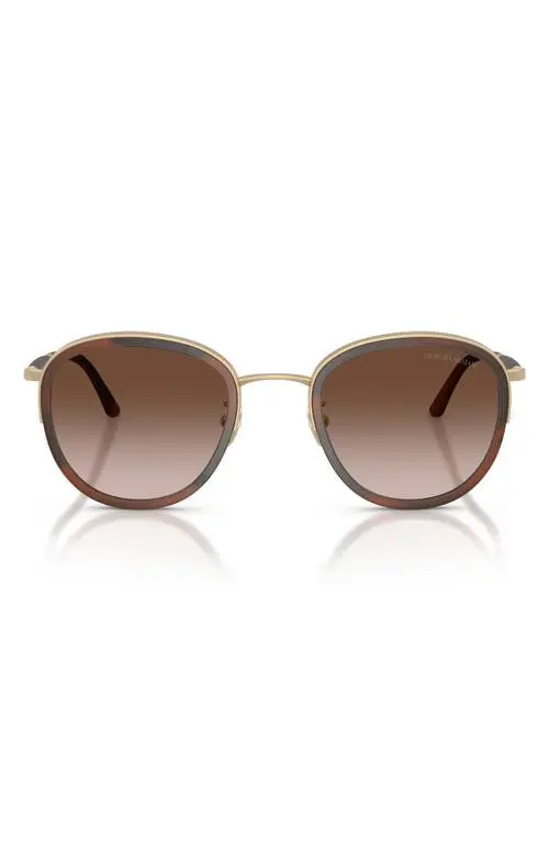 Armani Exchange 49mm Phantos Sunglasses - Matte Pale Gold/brown