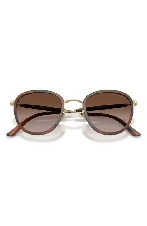Armani Exchange 49mm Phantos Sunglasses - Matte Pale Gold/brown