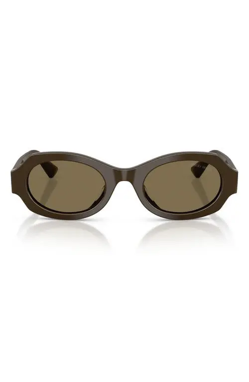 Armani Exchange 49mm Irregular Oval Sunglasses - Brown/light Brown