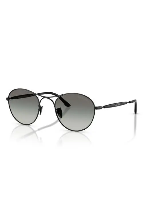 Armani Exchange 50mm Round Sunglasses