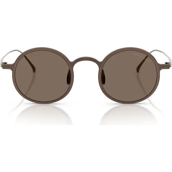 Armani Exchange 46mm Small Phantos Sunglasses - Matte Brown/brown