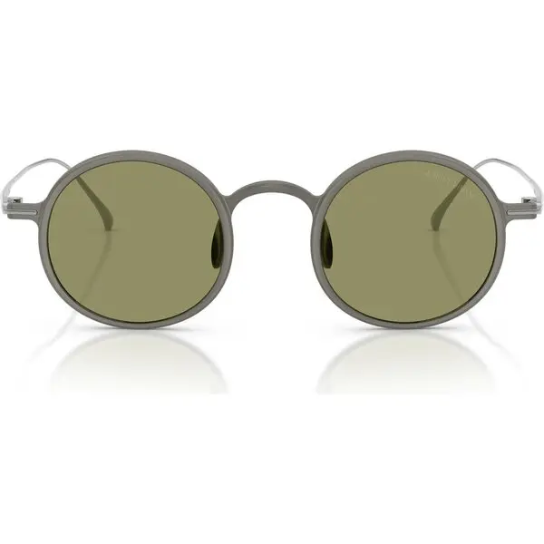 Armani Exchange 46mm Small Phantos Sunglasses - Matte Gunmetal/green