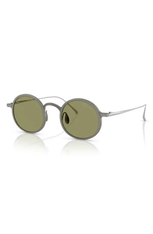 Armani Exchange 46mm Small Phantos Sunglasses - Matte Gunmetal/green