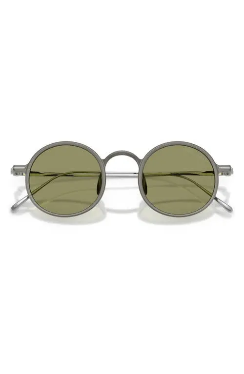 Armani Exchange 46mm Small Phantos Sunglasses - Matte Gunmetal/green