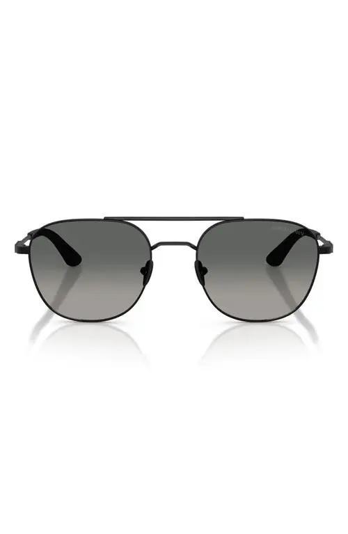 Armani Exchange 54mm Rectangular Sunglasses - Matte Black/grey Gradient