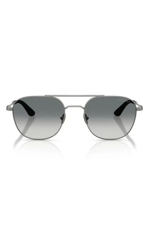 Armani Exchange 54mm Rectangular Sunglasses - Matte Gunmetal/gradient Grey
