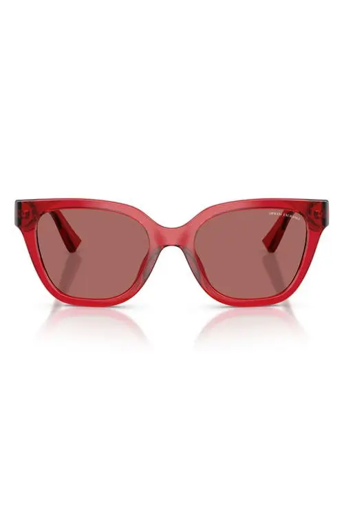 Armani Exchange 53mm Cat Eye Sunglasses - Shiny Cherry/violet