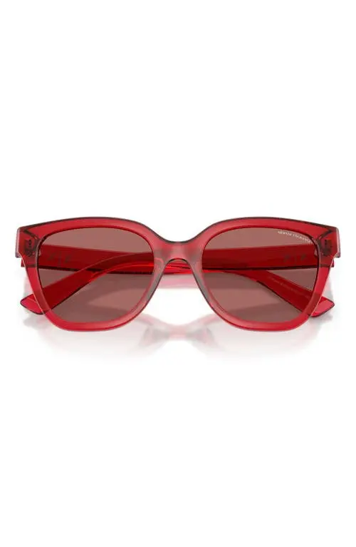 Armani Exchange 53mm Cat Eye Sunglasses - Shiny Cherry/violet