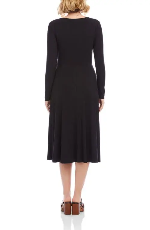 Karen Kane Long Sleeve A-line Dress