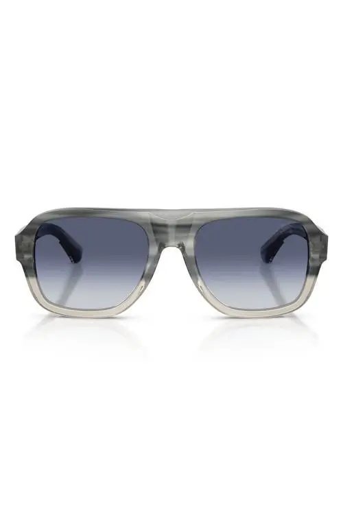 Burberry 55mm Pilot Sunglasses - Grey Gradient/grey Blue