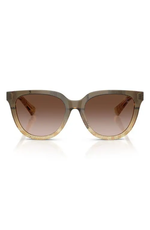 Burberry 53mm Phantos Sunglasses - Check Gradient Beige/brown