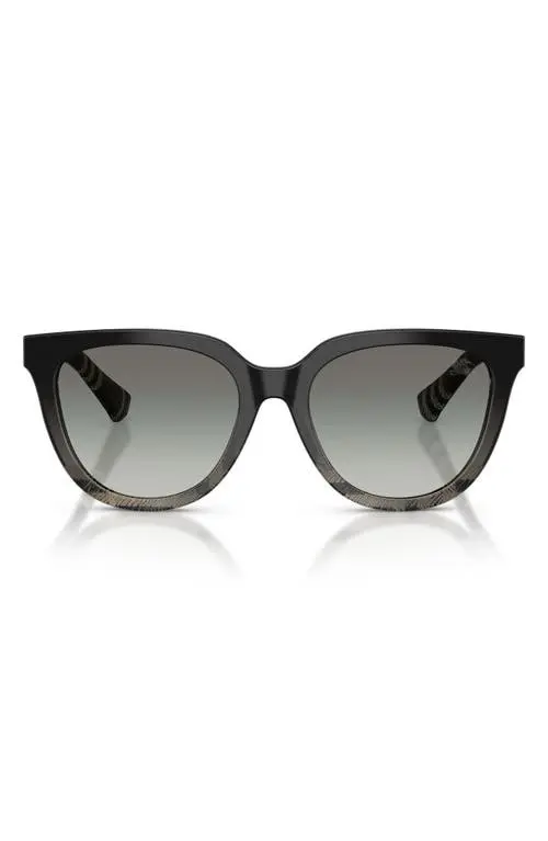 Burberry 53mm Phantos Sunglasses - Check Gradient Grey