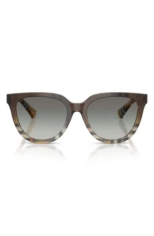 Burberry 53mm Phantos Sunglasses - Check Gradient Sand/grey