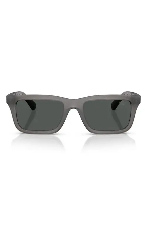Burberry 53mm Rectangular Sunglasses - Matte Grey/dark Grey