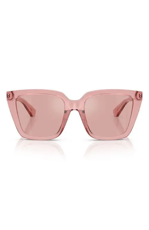 Burberry 52mm Square Sunglasses - Pink/light Violet Silver