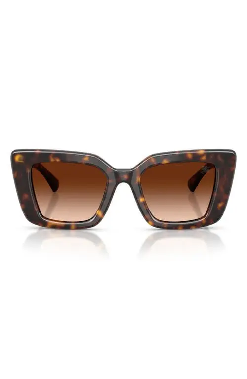 Burberry 51mm Cat Eye Sunglasses - Dark Havana/brown Gradient
