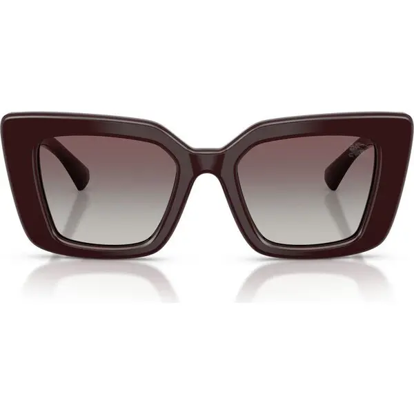 Burberry 51mm Cat-eye Sunglasses - Bordeaux/grey Gradient
