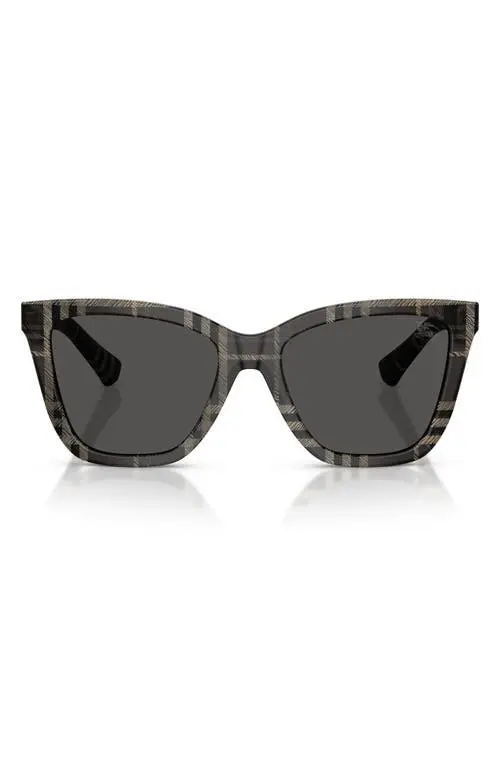 Burberry 54mm Square Sunglasses - Check Grey/dark Grey