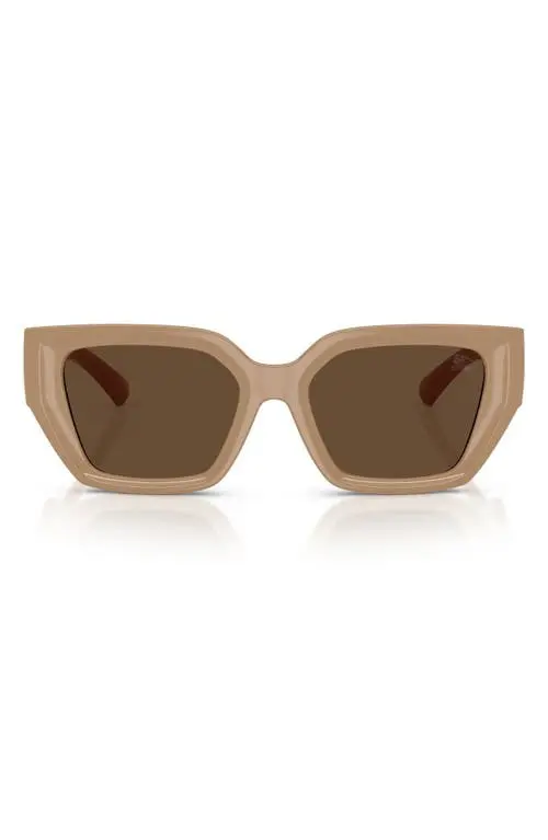 Burberry 53mm Square Sunglasses - Beige/dark Brown