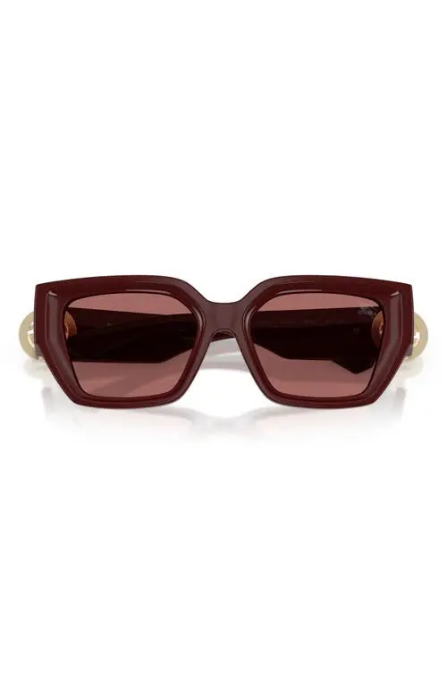 Burberry 53mm Square Sunglasses - Bordeaux/dark Violet