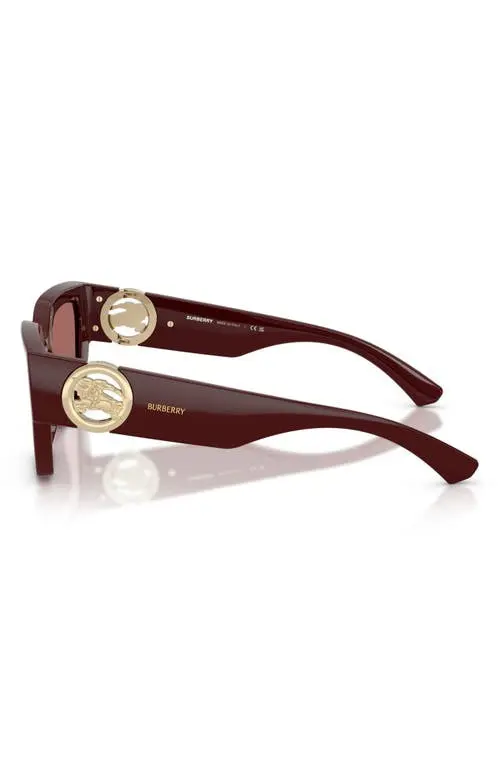 Burberry 53mm Square Sunglasses - Bordeaux/dark Violet