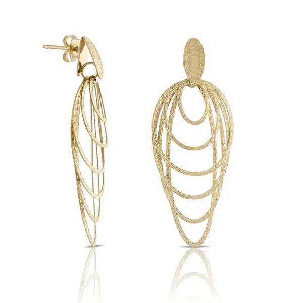 TOSCANO Oval Wire Earrings - Yg