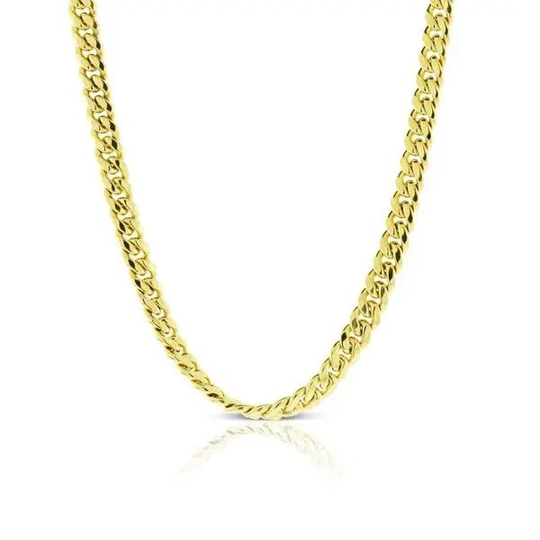 TOSCANO 14k Solid Miami Cuban Curb Chain Necklace - Yg