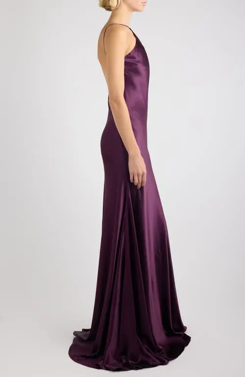 Alaïa Curved Silk Satin Gown