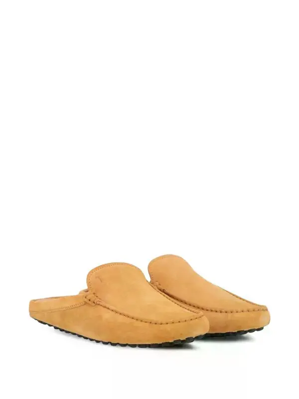 TOD'S Gommino Suede Slippers - Yellow