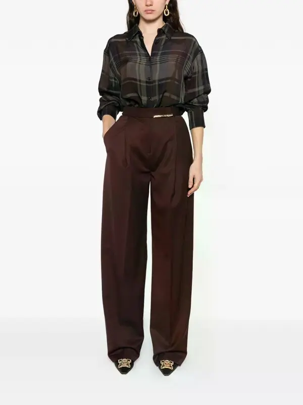 Elisabetta Franchi Pleated-front Tailored Trousers