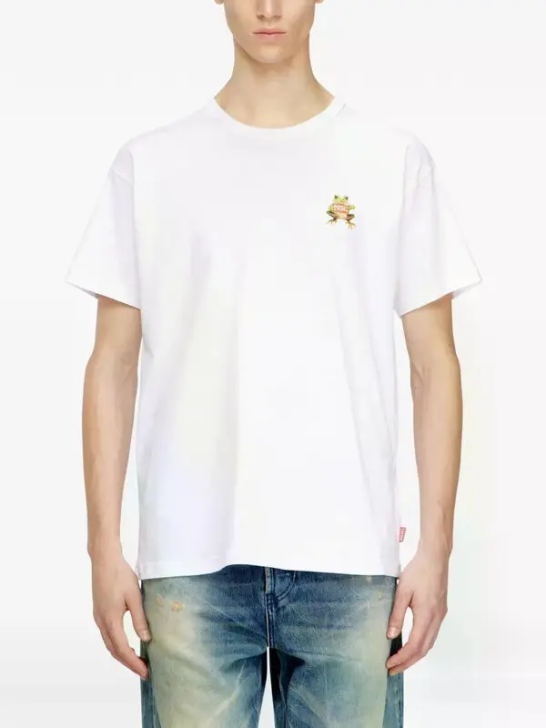 DIESEL® T-shirt With Frog And Logo Print