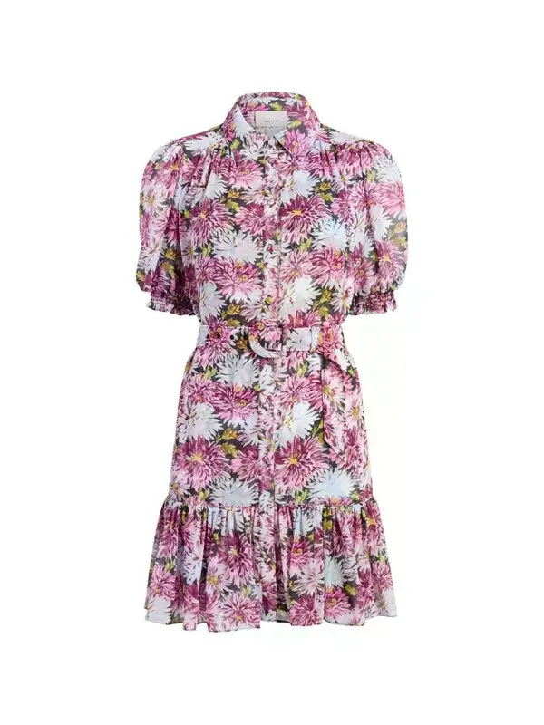 Cinq À Sept Floral Print Ruffled Dress - Pink