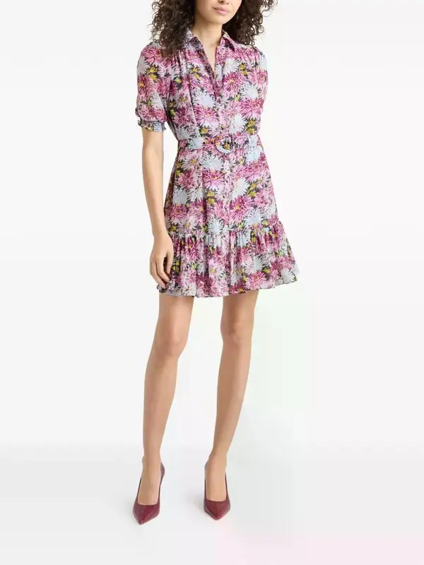 Cinq À Sept Floral Print Ruffled Dress - Pink