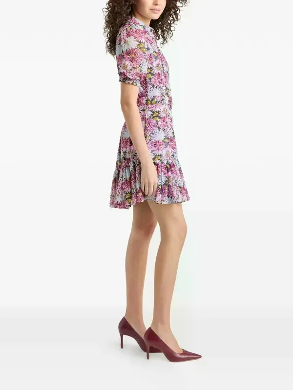 Cinq À Sept Floral Print Ruffled Dress - Pink