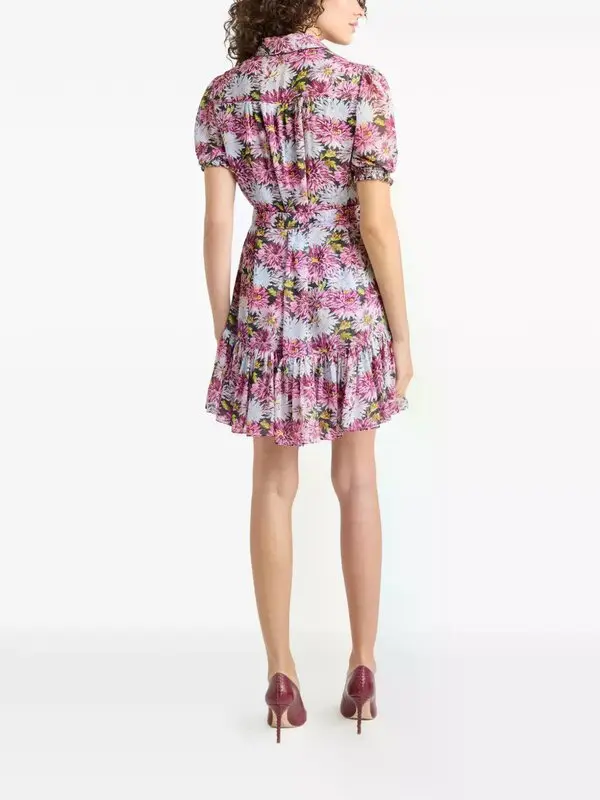 Cinq À Sept Floral Print Ruffled Dress - Pink