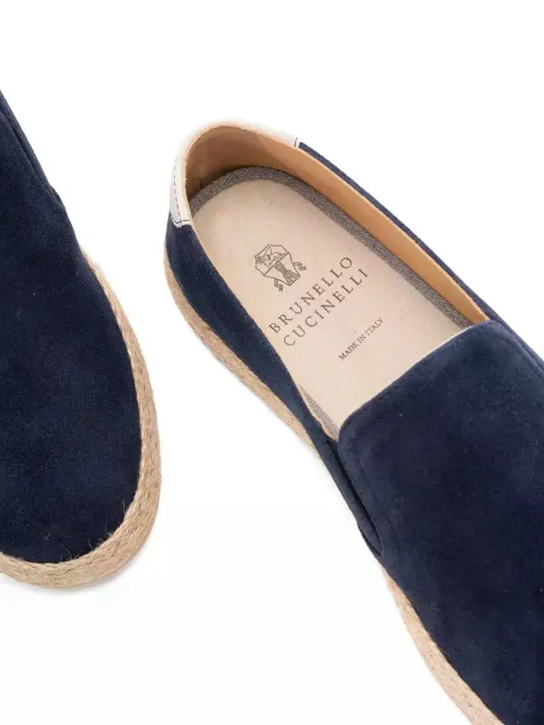 Brunello Cucinelli Suede Jute Espadrilles