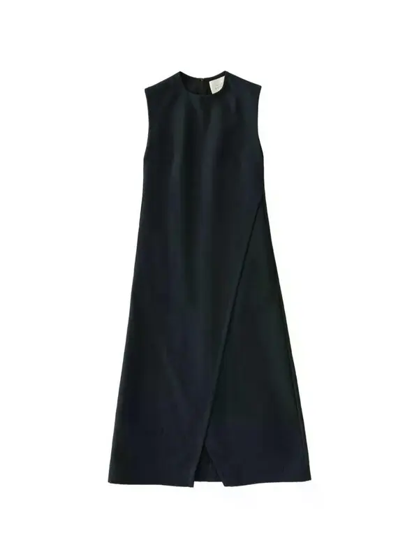 Studio Nicholson Asymmetric Wrap-front Dress - Black