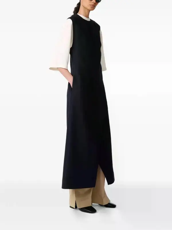 Studio Nicholson Asymmetric Wrap-front Dress - Black