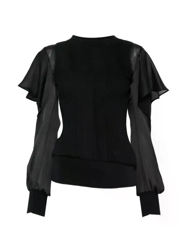 Sacai Ruffled Knit Top