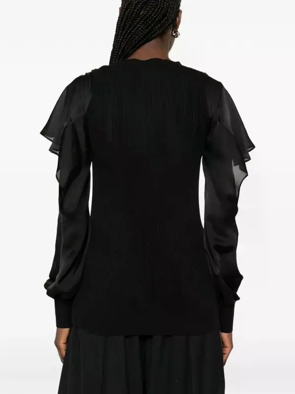 Sacai Ruffled Knit Top