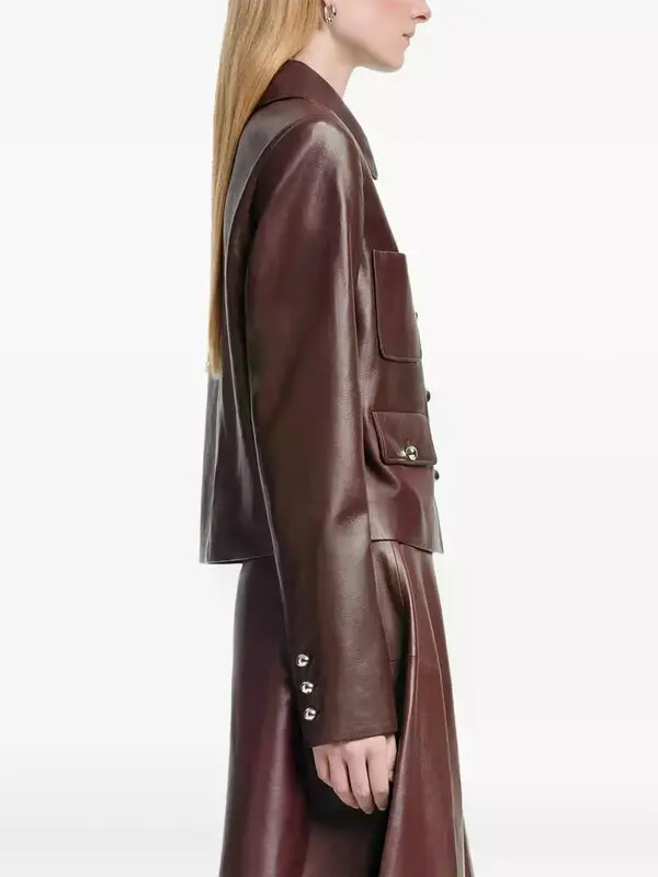 Altuzarra Four Pockets Leather Jacket - Brown